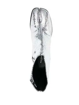 MAISON MARGIELA Tabi Broken Mirror Boots - Silver