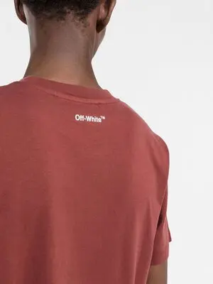 Off-White Arrows-logo Cotton T-shirt - Red