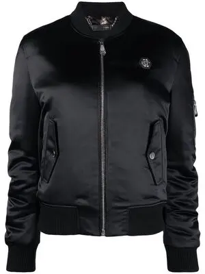 Philipp Plein Logo Plaque Bomber Jacket