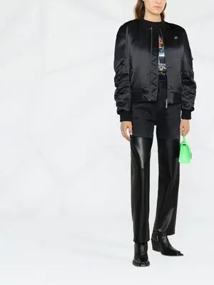 Philipp Plein Logo Plaque Bomber Jacket