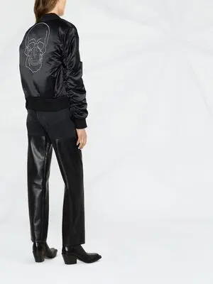 Philipp Plein Logo Plaque Bomber Jacket