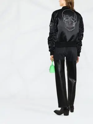 Philipp Plein Logo Plaque Bomber Jacket