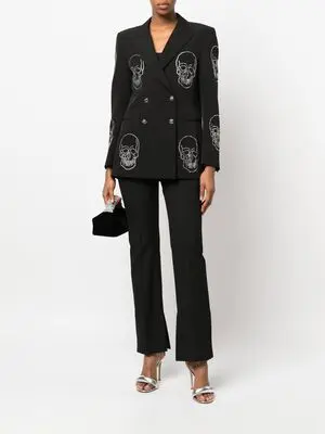 Philipp Plein Crystal-skull Embellished Blazer
