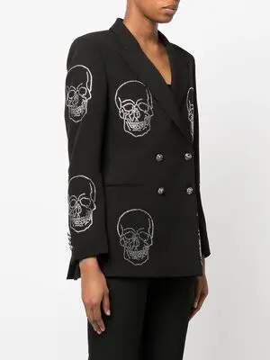 Philipp Plein Crystal-skull Embellished Blazer