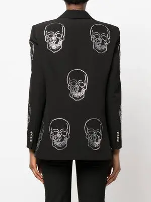 Philipp Plein Crystal-skull Embellished Blazer