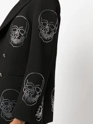 Philipp Plein Crystal-skull Embellished Blazer