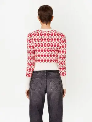 AMI Paris De Coeur Argyle Jumper
