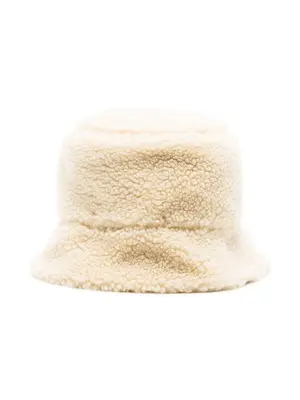 Stella McCartney Reversible Faux-shearling Bucket Hat - Neutrals