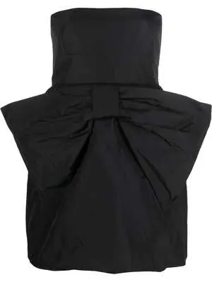 Red Valentino Strapless Bow-detail Minidress - Black