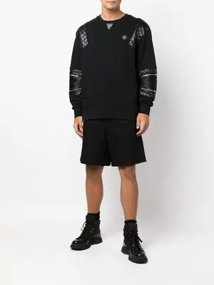 Philipp Plein Diamond-quilt Panelled Sweatshirt