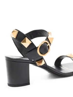 Valentino Garavani 60mm Roman Stud Sandals - Black