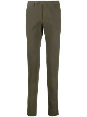 PT TORINO Mid-rise Straight-leg Trousers - Green