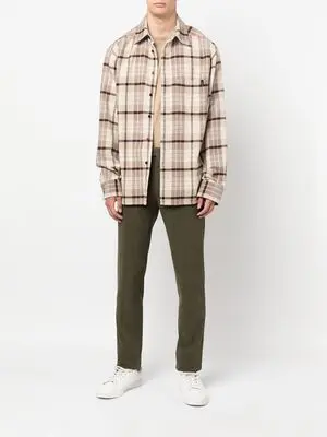 PT TORINO Mid-rise Straight-leg Trousers - Green