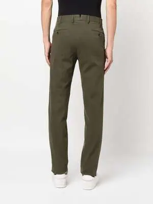 PT TORINO Mid-rise Straight-leg Trousers - Green