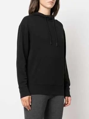 Vince Drawstring Pullover Hoodie - Black