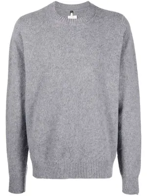 OAMC Intarsia-knit Logo Wool-blend Jumper - Grey