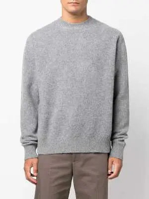 OAMC Intarsia-knit Logo Wool-blend Jumper - Grey