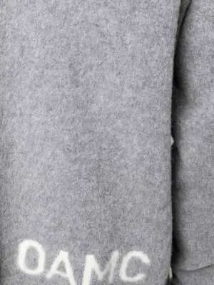 OAMC Intarsia-knit Logo Wool-blend Jumper - Grey