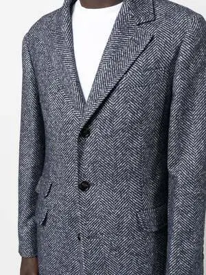 Brunello Cucinelli Herringbone-pattern Midi Coat