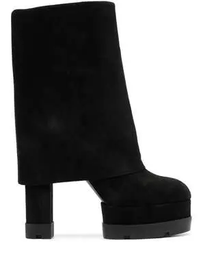 Casadei Knee-length Suede Boots - Black