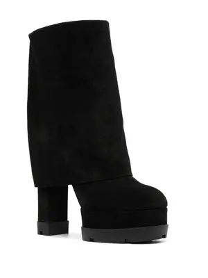 Casadei Knee-length Suede Boots - Black