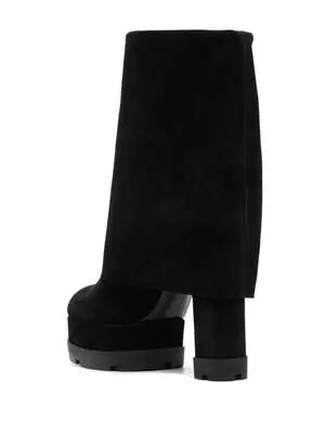Casadei Knee-length Suede Boots - Black