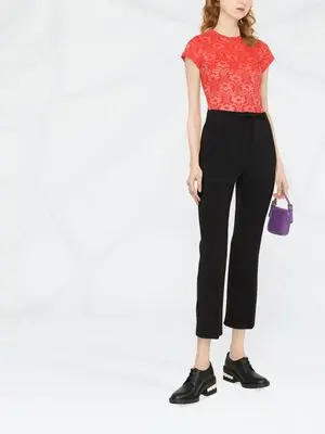 Red Valentino Cropped Straight-leg Trousers