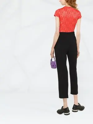 Red Valentino Cropped Straight-leg Trousers