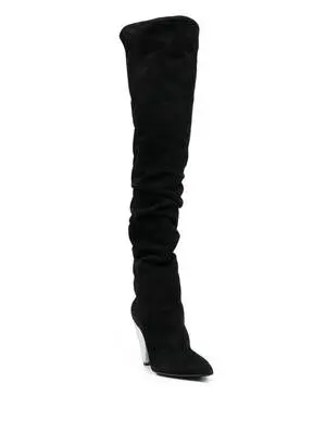 Philipp Plein Ruched Knee-high Boots