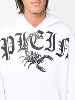 Philipp Plein Logo-print Long-sleeve Hoodie
