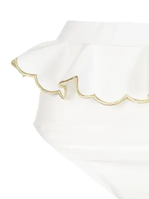 Zimmermann Ruffle-detailed Bandeau Bikini