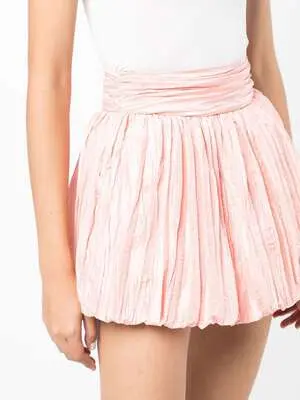 LoveShackFancy Gathered Detail Mini Skirt
