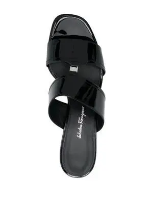FERRAGAMO Double-strap Sandals - Black