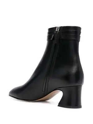 FERRAGAMO Vara Chain Leather Ankle Boots