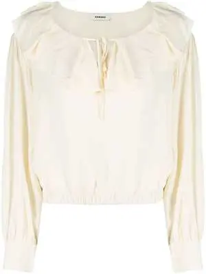 Sandro Ruffle-collar Blouse