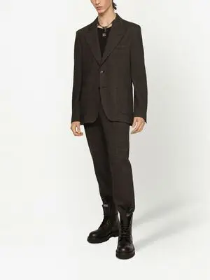 Dolce & Gabbana Glen-plaid Single-breasted Blazer - Grey
