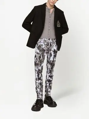 Dolce & Gabbana Heraldic-patch Single-breasted Blazer