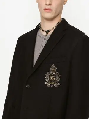 Dolce & Gabbana Heraldic-patch Single-breasted Blazer