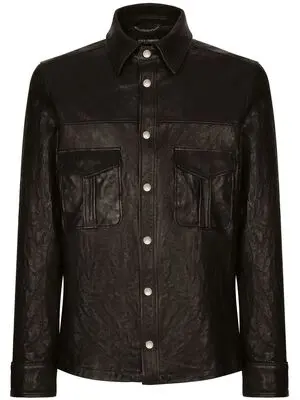 Dolce & Gabbana Leather Button-up Shirt