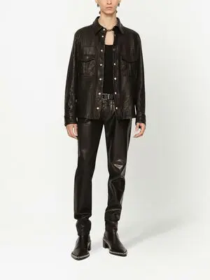 Dolce & Gabbana Leather Button-up Shirt