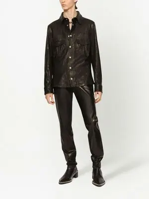 Dolce & Gabbana Leather Button-up Shirt