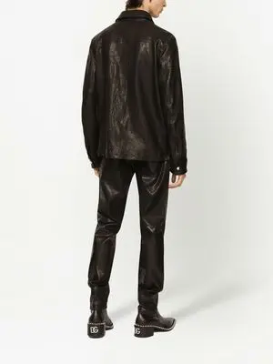 Dolce & Gabbana Leather Button-up Shirt