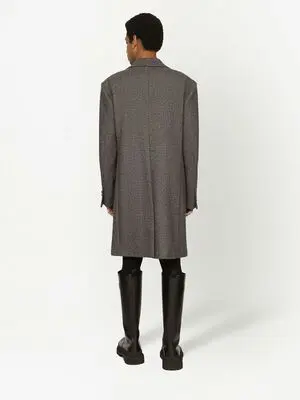 Dolce & Gabbana Herringbone-pattern Single-breasted Coat