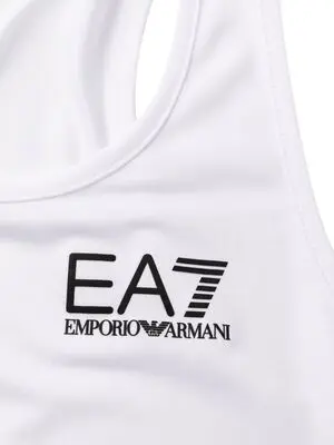 EA7 Logo Print Sports Bra