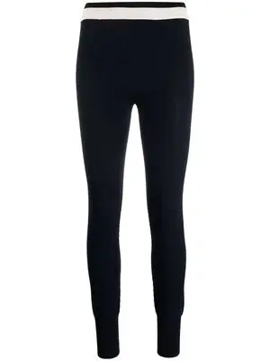 JIL SANDER Contrast-stripe Knitted Leggings