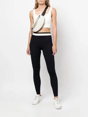 JIL SANDER Contrast-stripe Knitted Leggings