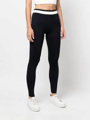 JIL SANDER Contrast-stripe Knitted Leggings