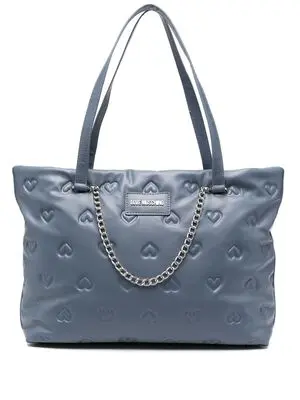 Moschino Chain-detail Logo-lettering Tote Bag
