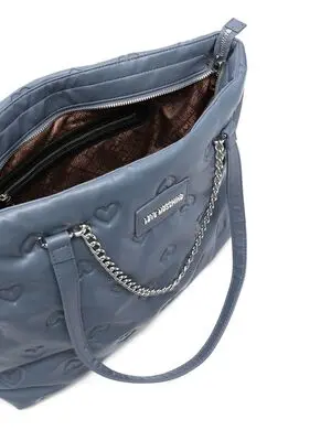 Moschino Chain-detail Logo-lettering Tote Bag