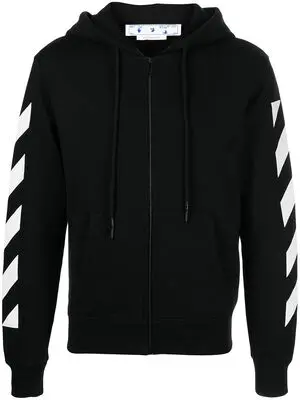 Off-White Arrows-print Cotton Zip-up Hoodie